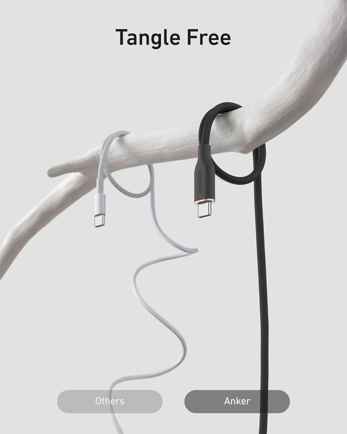 Anker Type C Cable, USB A to USB C Flow Cord, Fast Charging for iPhone ...